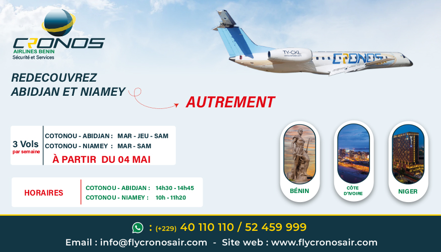 Ce qu’il faut savoir de Cronos Airlines Bénin - 24 HEURES AU BENIN